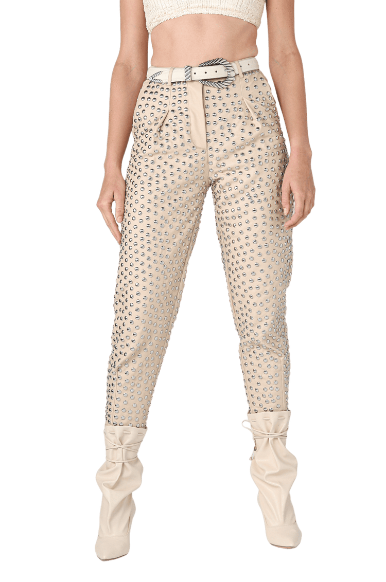 LEATHER STUD PANTS SETA - APPAREL – Seta Apparel
